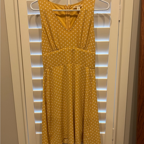 miami | Dresses | Miami Yellow Polka Dot Midi Dress | Poshmark